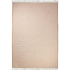 Casavani Upgraded Boho Bathroom Rug 100% Woven Geometric Rug for Bedroom White and Black Rug Bohemian Bath Mat, Kitchen Rug Washable Cotton Throw Rug Tassel Rug for Living Room 4x10 Feet Runner