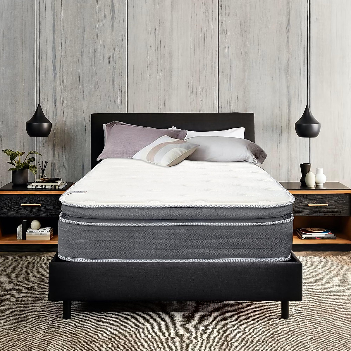 Treaton, 12-Inch Soft Foam Encased Hybrid Pillowtop Innerspring Mattress, Full XL