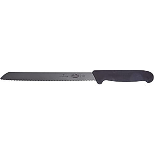Victorinox Fibrox 8-Inch Serrated Bread Knife with Black Handle
