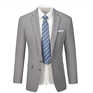 Furuyal Linen Suits for Men 3-Piece Casual Summer Beach Wedding Retro Slim Fit Tuxedo Groom Tux Blazer Vest & Pants Gray-XL