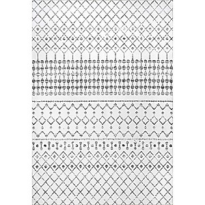 nuLOOM Moroccan Blythe Machine Washable Accent Rug, 2' x 3', Grey