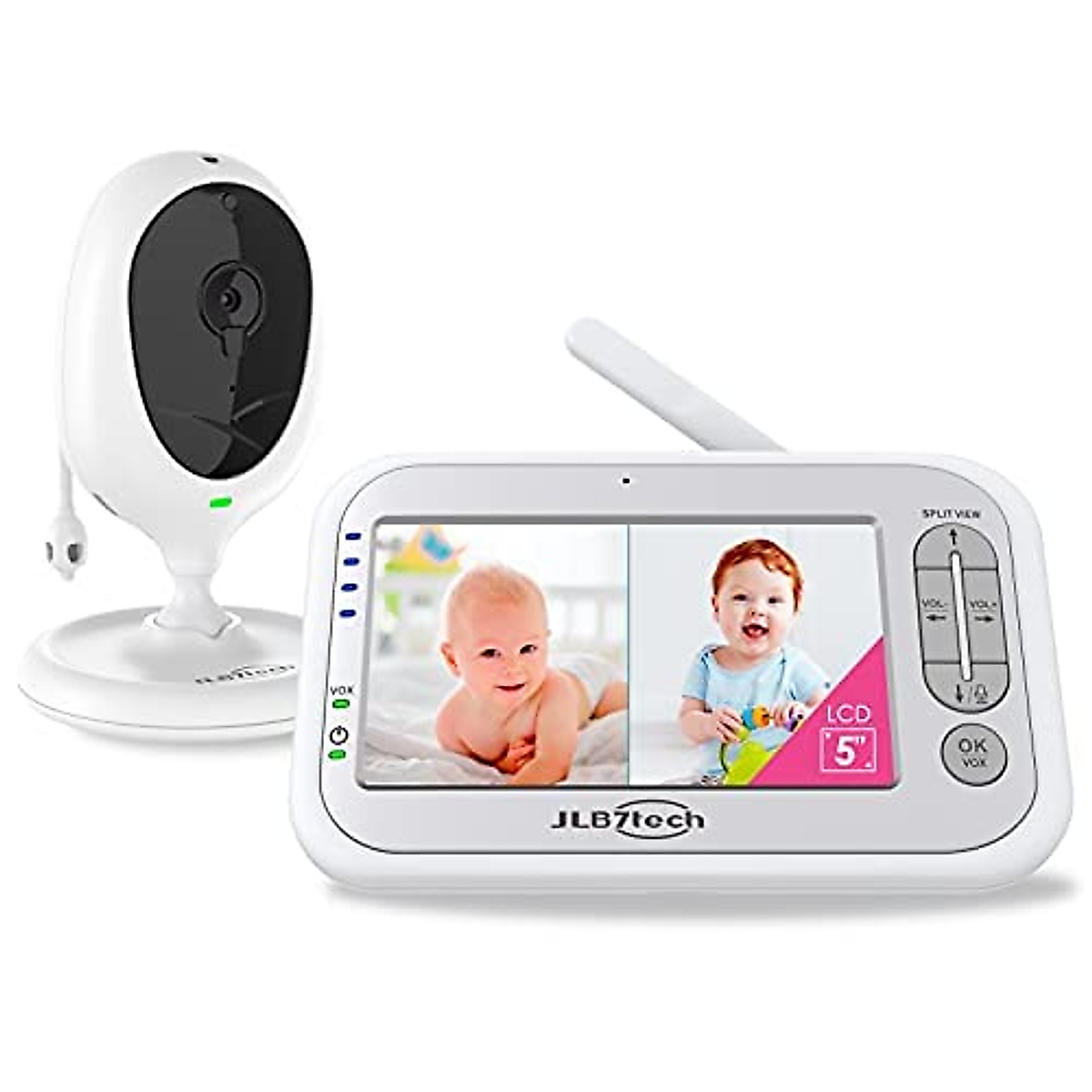 JLB7tech Add-on Camera Unit 5“ and 4.3" Split Screen Video Baby Monitor LB55955-2T,55963BV-2T,55953-2T,55953SPB-2T,JLB955SP-2T(B)(up to 2 Cameras)