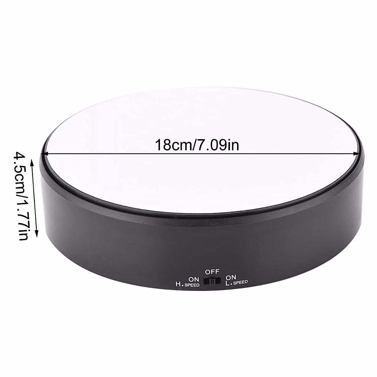 Mirror Surface 360°Rotating Mirrored Display Stand Turntable Show Case for Display Jewelry, Watch, Digital Product,3D and Collectibles 1.5~2KG Load Bearing