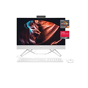 HP All-in-One PC, 23.8" FHD Micro-Edge Touchscreen Display, AMD Ryzen 5 Processor, AMD Radeon Graphics, 12 GB RAM, 512 GB SSD, Windows 11 Home OS, Wi-Fi (24-cb1142, 2022) (Renewed)