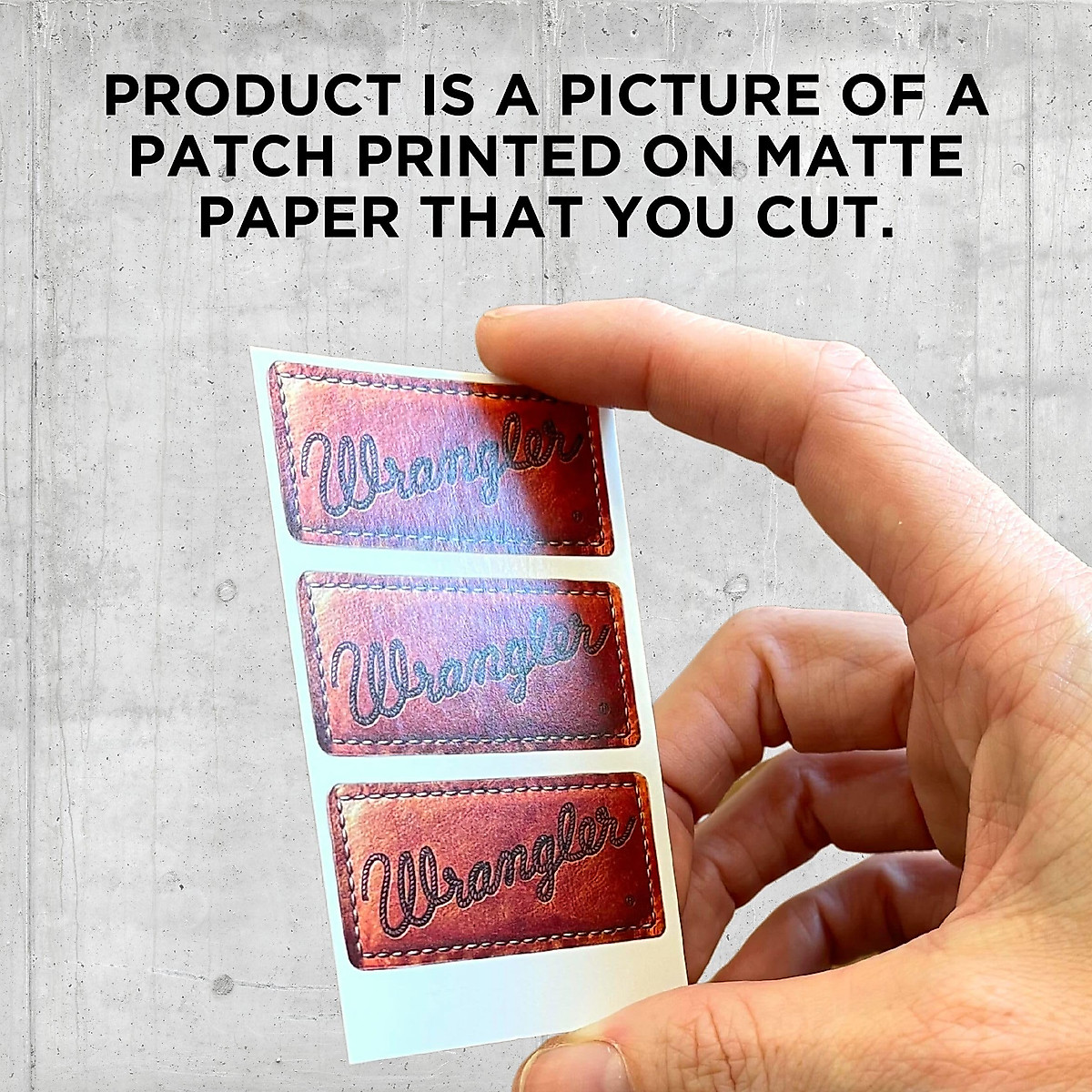 Jean Pocket Mold Freshie Patches | 150 Pack | 3 Patches Per 3.5 x 2.0" Business Card | Patch Embellishment for Silicone Bead | Brown Leather Design (DIY Cut-Out Patch)