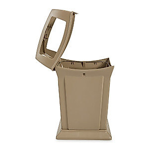 Rubbermaid Commercial Ranger Trash Can, 45 Gallon, Beige, FG917388BEIG