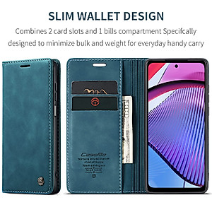 Kowauri for Moto G Power 5G 2023 Case,Leather Wallet Case Classic Design with Card Slot and Magnetic Closure Flip Fold Case for Motorola Moto G Power 5G 2023 (Teal)
