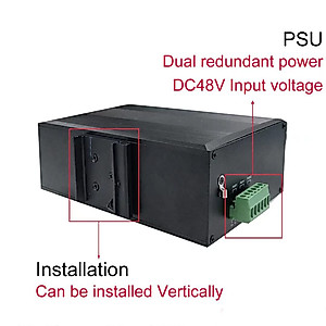 OLYCOM Managed Switch Poe Giabit Ethernet 8 Port RJ45 with POE+ 4 Port SFP Din Rail IP40 Vlan QoS STP/RSTP for Outdoor Use