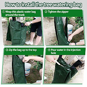 12 Pack 20 Gallon Tree Watering Bags, Reusable, Heavy Duty, Slow Release Water Bags for Trees, Premium PVC Tree Drip Irrigation Bags