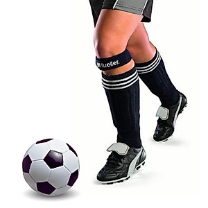 MUELLER Sports Medicine Jumper's Knee Single Strap, Knee Pain Relief Support for Men and Women, Ideal for Osgood-Schlatter's, Runner's Knee, Patellar Tendinitis, Black, One Size