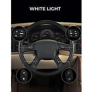 JOYTUTUS Steering Wheel Radio Control Switch Buttons fits Silverado Sierra 2003-2007, Trailblazer & Envoy 2004-2009, Tahoe & Yukon 2003-2006, Replaces OE# 21997738, 21997739, 1999442, 1999443