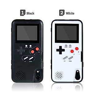 DokFin Shockproof Retro 3D Gameboy Silicone Cover with 36 Classic Games, Colour Display for iPhone X/Xs/XR/Xmax, iPhone 8/8 Plus/7/7 Plus (White)