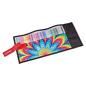 STABILO Premium Fibre-Tip Pen Pen 68 - ARTY - Rollerset of 25 - Assorted Colours