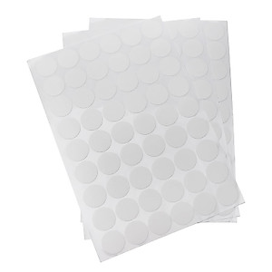 Yinpecly PC-01 Screw Hole Covers Stickers 0.83" Dia PVC Self Adhesive Screw Hole Stickers for Furniture Decoration Cupboard Shelf Closet Bathroom Cabinet Bracket Wooden Wood 3 Sheet