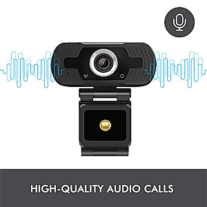 AAKULU Webcam with Microphone,1080p HD Webcam Streaming Computer Web Camera USB Cable for PC Laptop Desktop Video Calling,Conferencing on line Classes Black