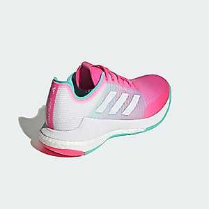 adidas Women's Crazyflight Sneaker, Lucid Pink/White/Flash Aqua, 13.5