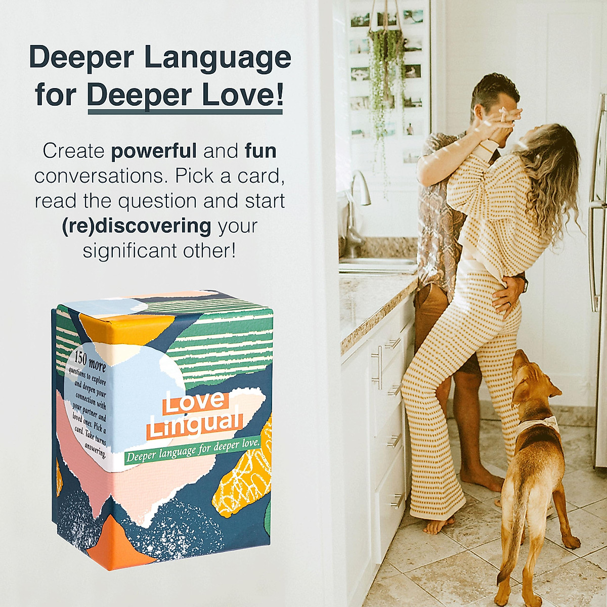 Love Lingual Level 2: Card Game - Deeper Language for Deeper Love - 150 Conversation Starter Questions for Couples - to Explore & Deepen Connections with Your Partner - Date Night & Relationship Cards