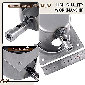 Wokape 6Pcs Heavy Duty Stainless Steel Fire Burn Pot Replacement Parts Set,Icluding 1Pcs Fire Burn Pot and 5Pcs Screws for Grill BBQ Smoker