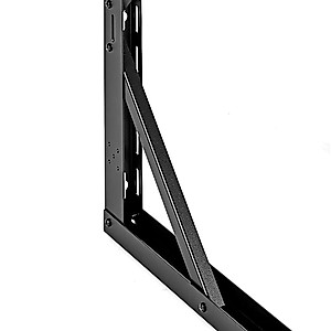 NavePoint 15U Open Frame Wall Mount Server Rack for 19" Networking IT Equipment & A/V Gear, 24.81" Depth, 330 lbs Weight Capacity, 12-24 Threaded