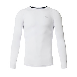 Willit Boys' Compression Shirts Youth Long Sleeve Football Undershirts Kids Baseball Quick Dry Baselayer White M