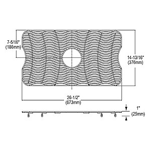 Elkay LKWBG2816SS Stainless Steel Bottom Grid