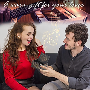 BAOSIWA Can't Help Falling in Love Music Box, Large Size Engraved Wooden Music Box Romantic Gifts for Girlfriend Boyfriend Her Him Wife Husband Anniversary Birthday