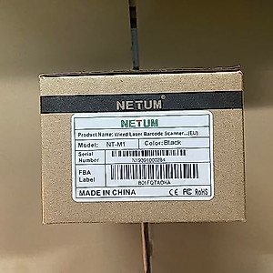 NETUM USB Laser Barcode Scanner, Handheld 1D Wired Bar Code Scanner Scanning UPC EAN Reader Gun Retails for Supermarket, Convenience Store, Warehouse - NT-M1