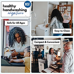 Ozark River Portable Sinks Lil Premier, Child Height Hot Water Handwashing Station for Daycares and Classrooms, NSF Certified Self-Contained Portable Child Hand Wash Sink