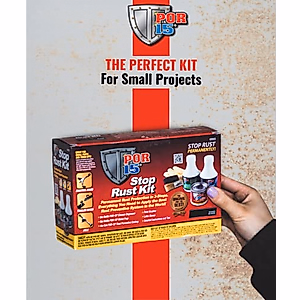 POR-15 Stop Rust Kit, Non-Porous Coating Seals and Protects Metal from Rust and Corrosion, Gloss Black