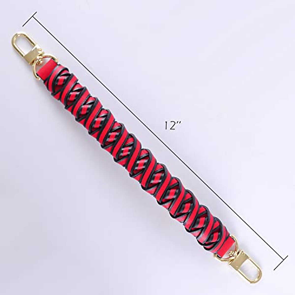 IBWell for LV Neonoe Beaubourg Hobo Bucket Bags with Premium Original Hardware without Logo,12/18 inches Top Handle Braided Handle Strap Replacement(Red)