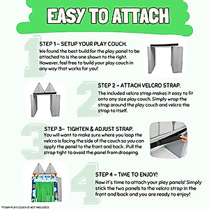 Couch Swag Play Panel for Childrens Foam Sofa Kids Couch (Car Wash)