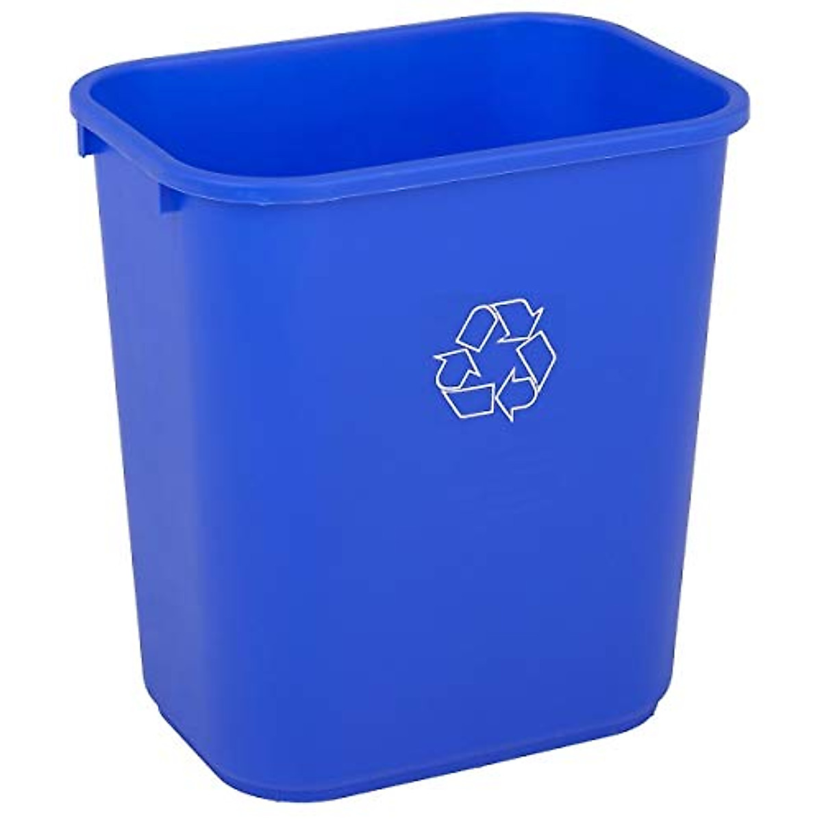 Continental Commercial 2818-1 Rectangle Recycling Waste Basket, 28-1/8 Qt, 14-1/2 x 10-1/2 x 15 in, Blue