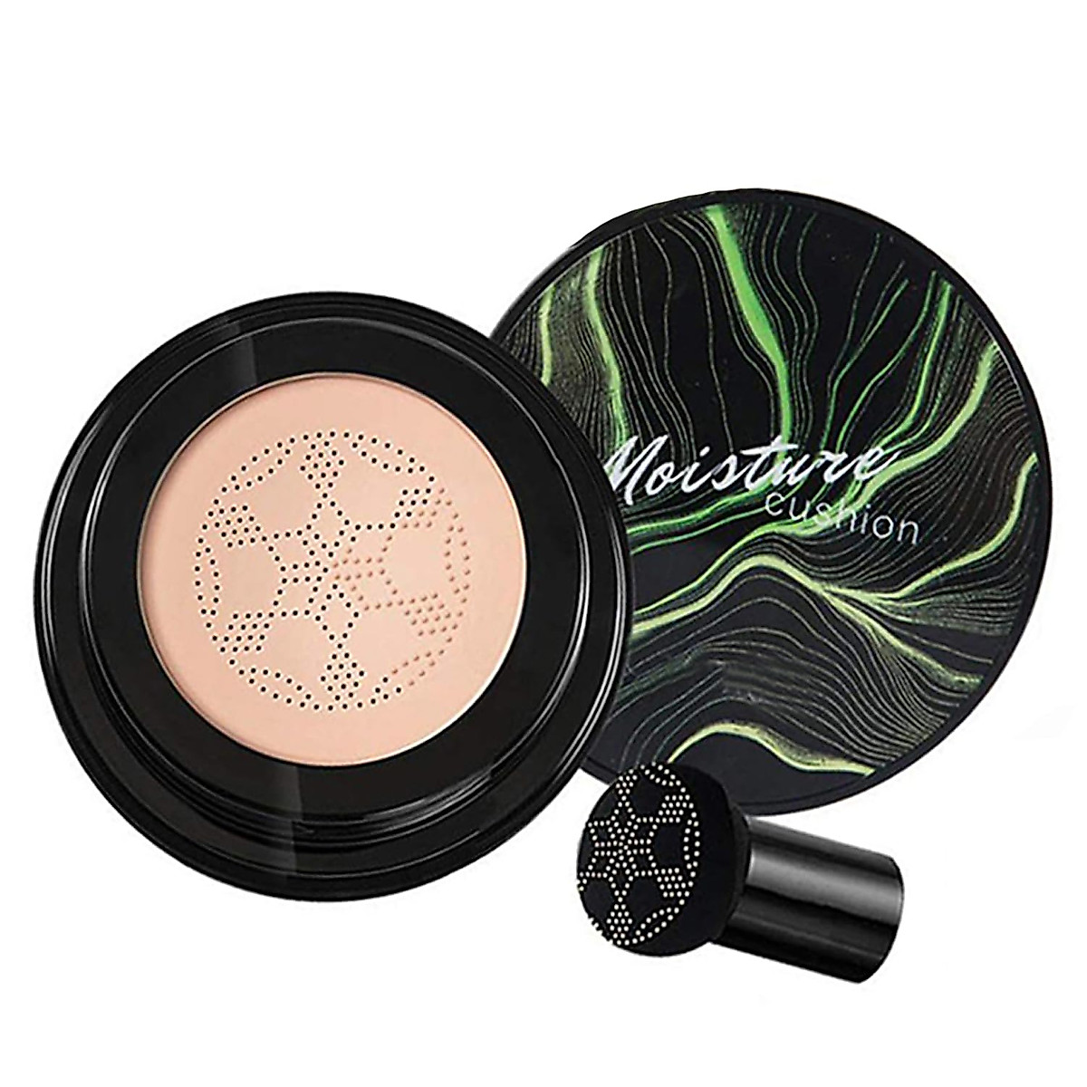 Mushroom Head Air Cushion CC Cream, CC Cream Foundation, Moisturizing BB Cream Foundation Long-Lasting Coverage of Blemishes, Matte Even Skin Tone Nude Makeup Base Primer(02#, Natural)