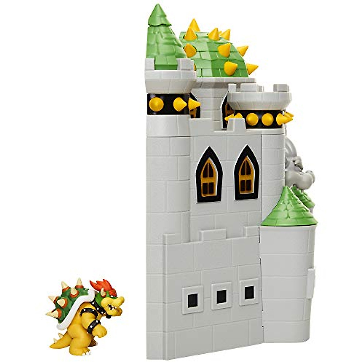Super Mario Nintendo Deluxe Bowser's Castle Playset with 2.5" Exclusive Articulated Bowser Action Figure, Interactive Play Set with Authentic in-Game Sounds