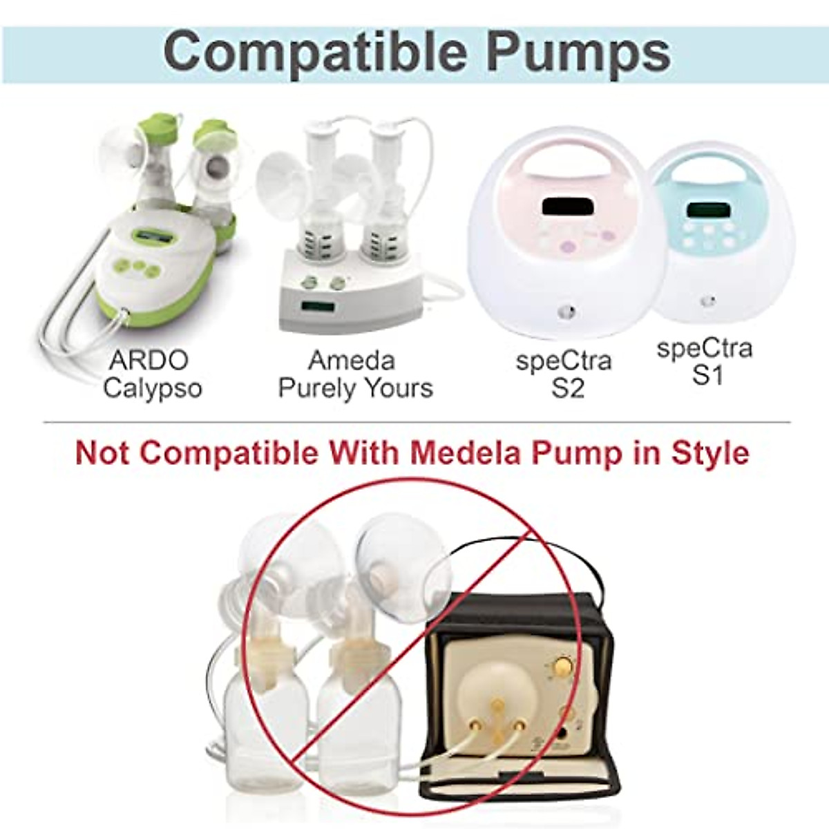 Maymom Replacement Tubing for Freemie Closed System; Not Original Freemie Closed System Connection Kit; 1 Set/Pack; NOT for Freemie Classic; Made by Maymom