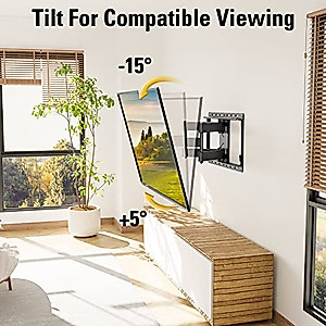 Mounting Dream TV Wall Mount for 32-65 Inch TV, TV Mount with Swivel and Tilt, Full Motion TV Bracket with Articulating Dual Arms, Fits 16inch Studs, Max VESA 400X400 mm, 99lbs, MD2380