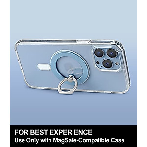 Makemani Magnetic Phone Grip, Magnetic Phone Ring Holder Compatible with MagSafe Accessories for iPhone 14 13 12 MagSafe Cases, Sierra Blue