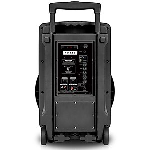 1600 Watts Bluetooth Speaker with Tripod, Wired Microphone & Remote Control | Rechargeable 15" Two Way Bluetooth DJ Light Speaker Package with USB SD Card inputs by Technical Pro