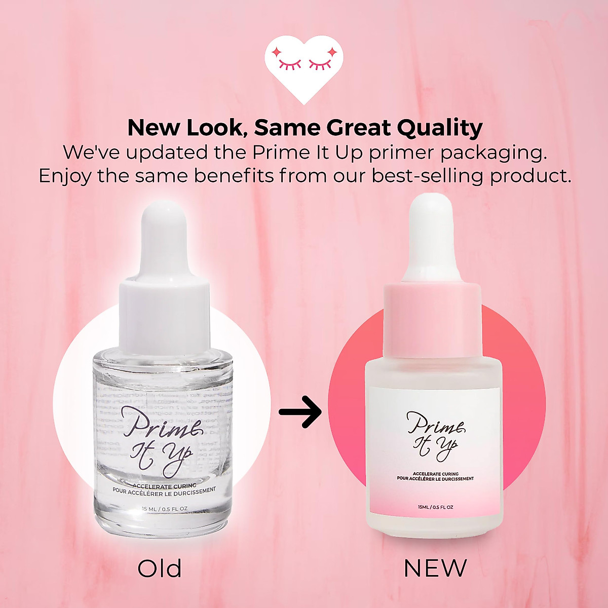 LLBA Eyelash Extension Primer 15 ML - Increase Adhesive Bonding Power | Easily Removes Proteins and Oils/Oil Free/Longer Extension Retention (Prime it up) (Packaging May Vary)