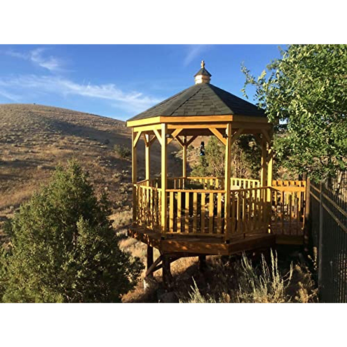 Amish-Crafted 12' Wood Octagon Gazebo-in-a-Box (Harvard Slate)