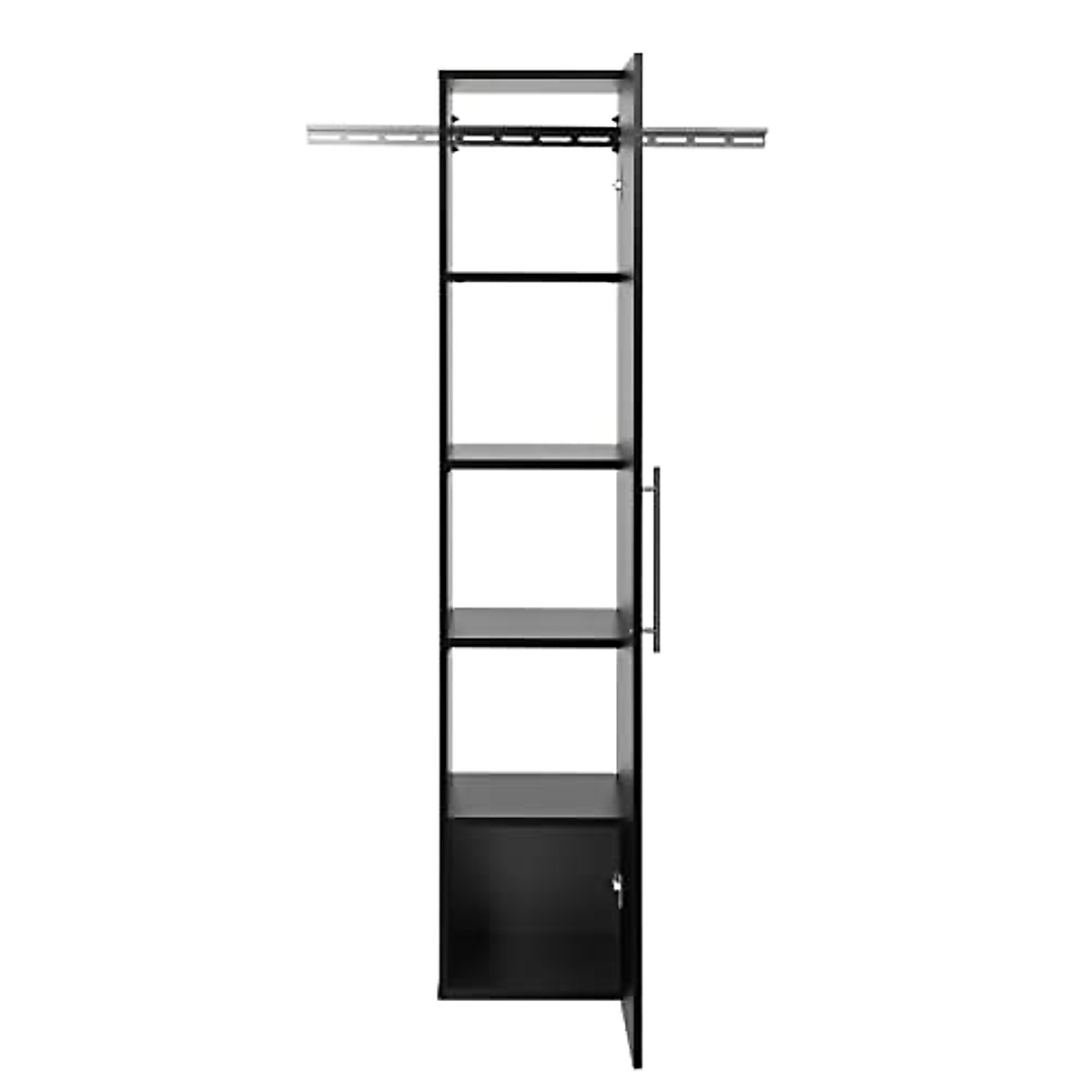 Prepac HangUps 15 in Narrow Garage Storage Cabinet, W x 72" H x 16" D, Black