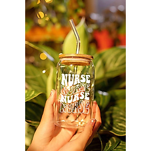 NewEleven Gifts For Nurse - Nurse Gifts For Women - Nurse Appreciation Gifts For Nurses, Nursing Student, Nurse Practitioner, Registered Nurse - RN Gifts For Nurses Women - 16 Oz Coffee Glass
