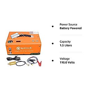 Spritech PCP Air Compressor,Auto-shutoff 4500Psi/30Mpa Oil/Water-Free Set-pressure Air Gun and Paintball Tank Pump with Water/Oil Separator,Built-in Power Adapter(110V AC or 12V Car Battery)