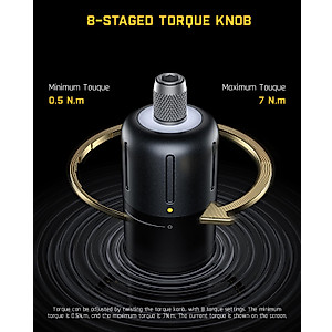 Fanttik Fold S1 APEX 3.7V Cordless Screwdriver, Electric Screwdriver, Screen Interaction, Pivot Handle, High/Low RPM Options, Max 7N.m, 6 Bits, 1/4''Hex, Ideas DIY Tool - Basic Edition