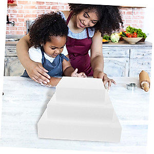 TIDTALEO 3pcs Foam Cake Model Wedding Foams Cake Foam Dummy Rounds Round Cake Stand Practice Round Dummies Camera Backpack Square Mold Foam Cake Mold Diy Tea Coffee To Rotate Box