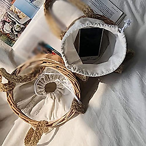 UXZDX Flower Stand Woven Bag Container Beautiful Material Rattan Handmade Wedding Waterproof Flower Storage Basket (Size : 13cm)