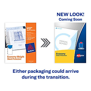 Avery Clear Economy Sheet Protectors, Top Load, 100 Document Protectors (75183)
