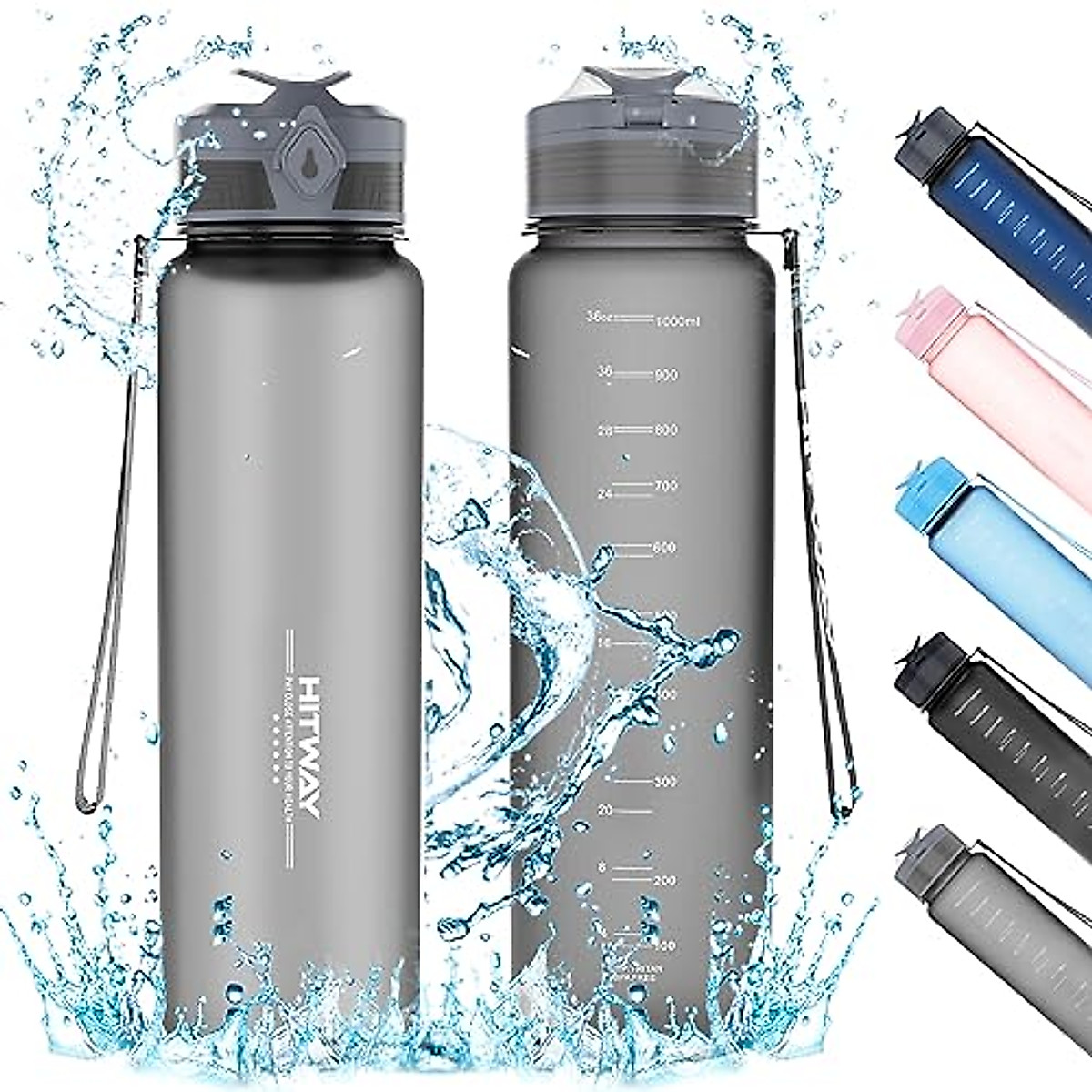 HITWAY 32 oz Sports Water bottle,BPA Free Drinks Water Bottles with Fruit Strainer,Leakproof Tritan BPA Free Non-Toxic Water Jug for Fitness,Gym,Sports,Outdoors,Cycling