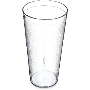 CFS 52248107 Stackable ShatterResistant Plastic Tumbler, 24 oz., Clear (Pack of 6)