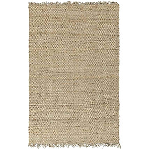 BROOKS DECOR Area Rugs, 2x3 Solid and Border Brown Area Rug Carpet for Living Room, Bedroom or Kitchen (2' x 3')